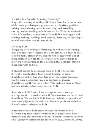 3.1 What Is a Specific Learning DisabilityA specific learning d.docx