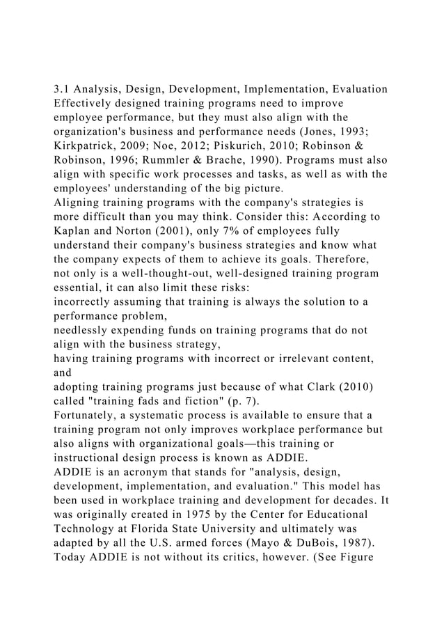 3.1 Analysis, Design, Development, Implementation, EvaluationEff.docx