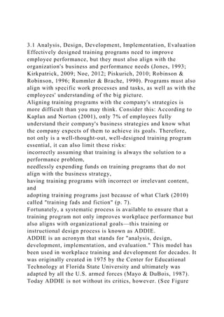 3.1 Analysis, Design, Development, Implementation, EvaluationEff.docx