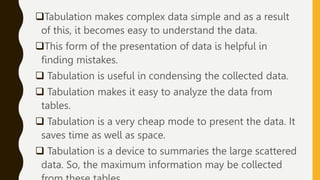 3. Tabulation of data.pptx | Databases | Computer Software and Applications