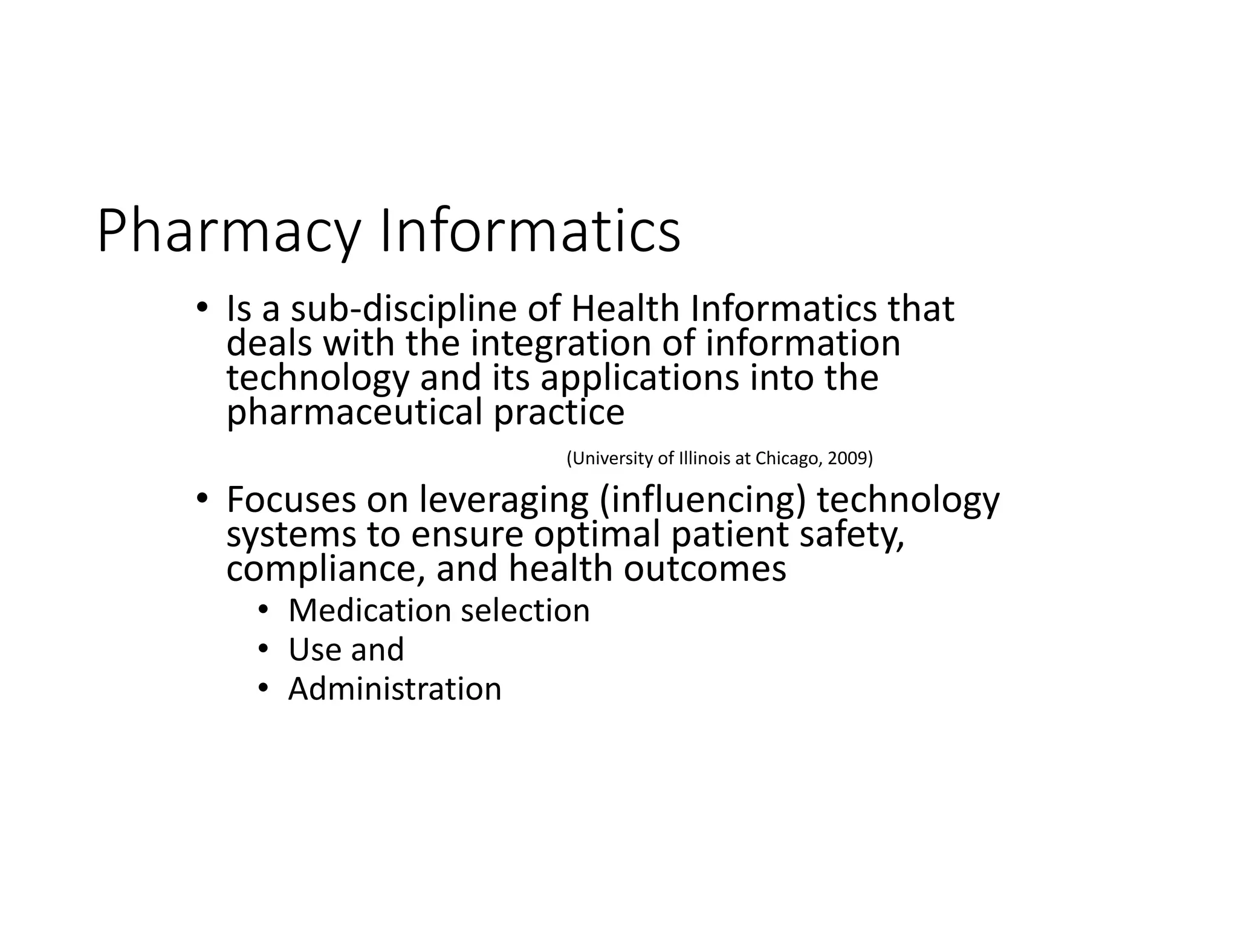 Introduction to Health Informatics | PPTX
