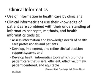Introduction to Health Informatics | PPTX
