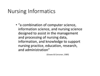 Introduction to Health Informatics | PPTX