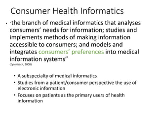 Introduction to Health Informatics | PPTX