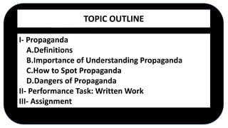 3.MIL 4. Types of Media (Part 3)- Understanding Propaganda in the ...