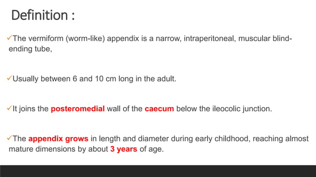 3. Appendix (Anatomy).pptx | Pregnancy | Reproductive Health