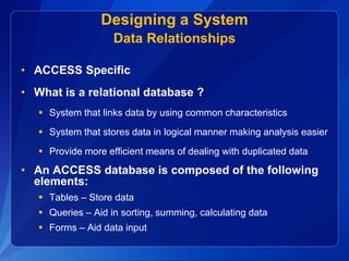 3.1 Database structure - designing a system.ppt