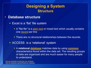 3.1 Database structure - designing a system.ppt