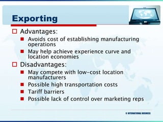 3. Modes of Entry.pptx | Free Download