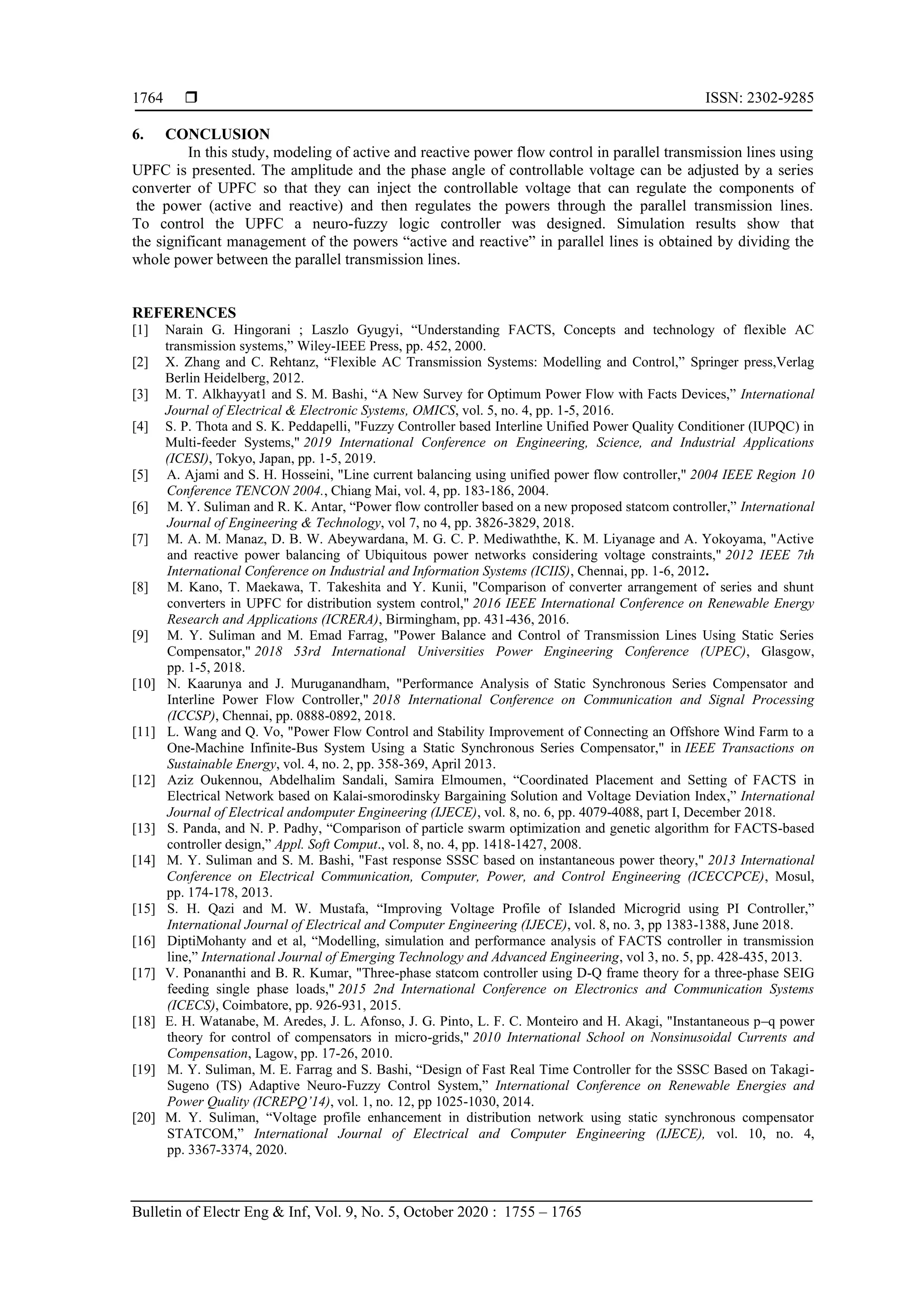 Power flow control in parallel transmission lines based on UPFC | PDF