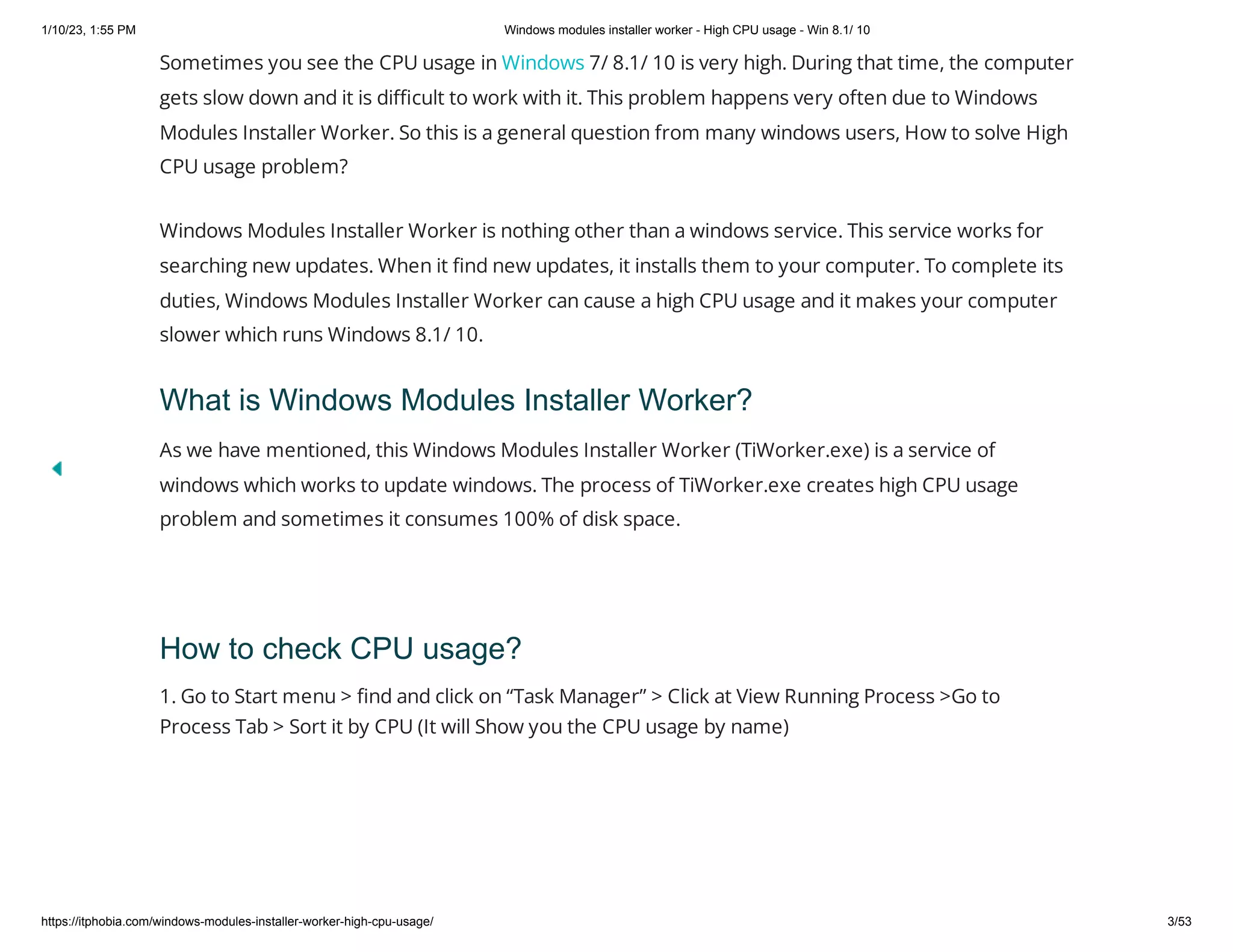 3.Windows modules installer worker - High CPU usage - Win 8.1_ 10.pdf