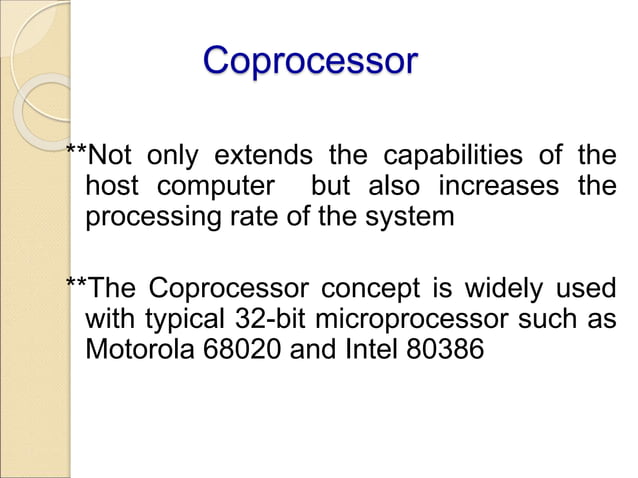 3. Coprocessor.ppt | Operating Systems | Computer Software and Applications
