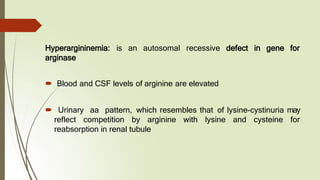 Urea Cycle & Associated Disorders | PPTX
