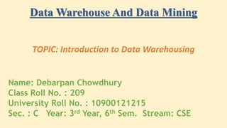 Data Warehouse And Data Mining | PPT