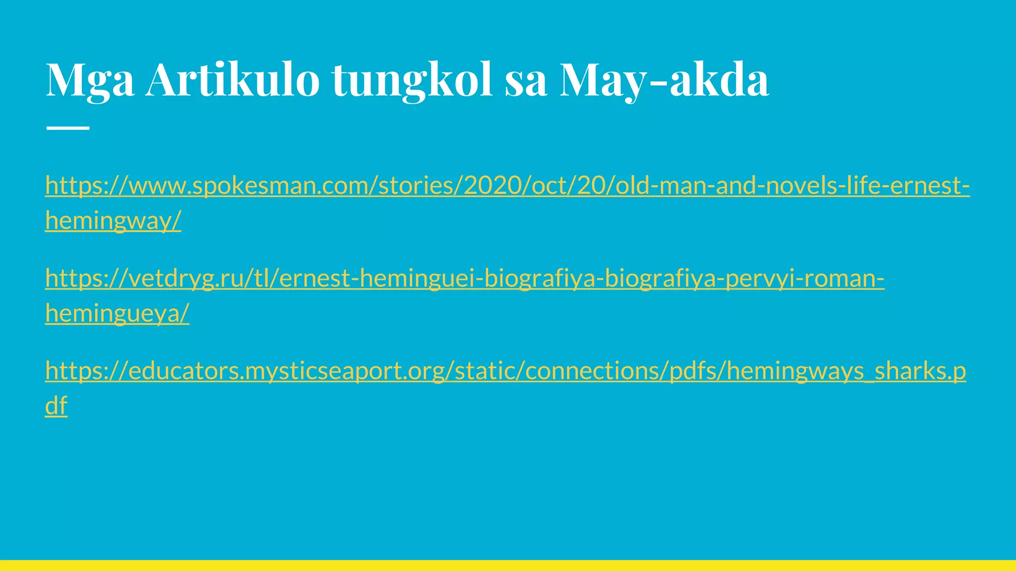 Ang Matanda at ang Dagat (Nobela).pptx