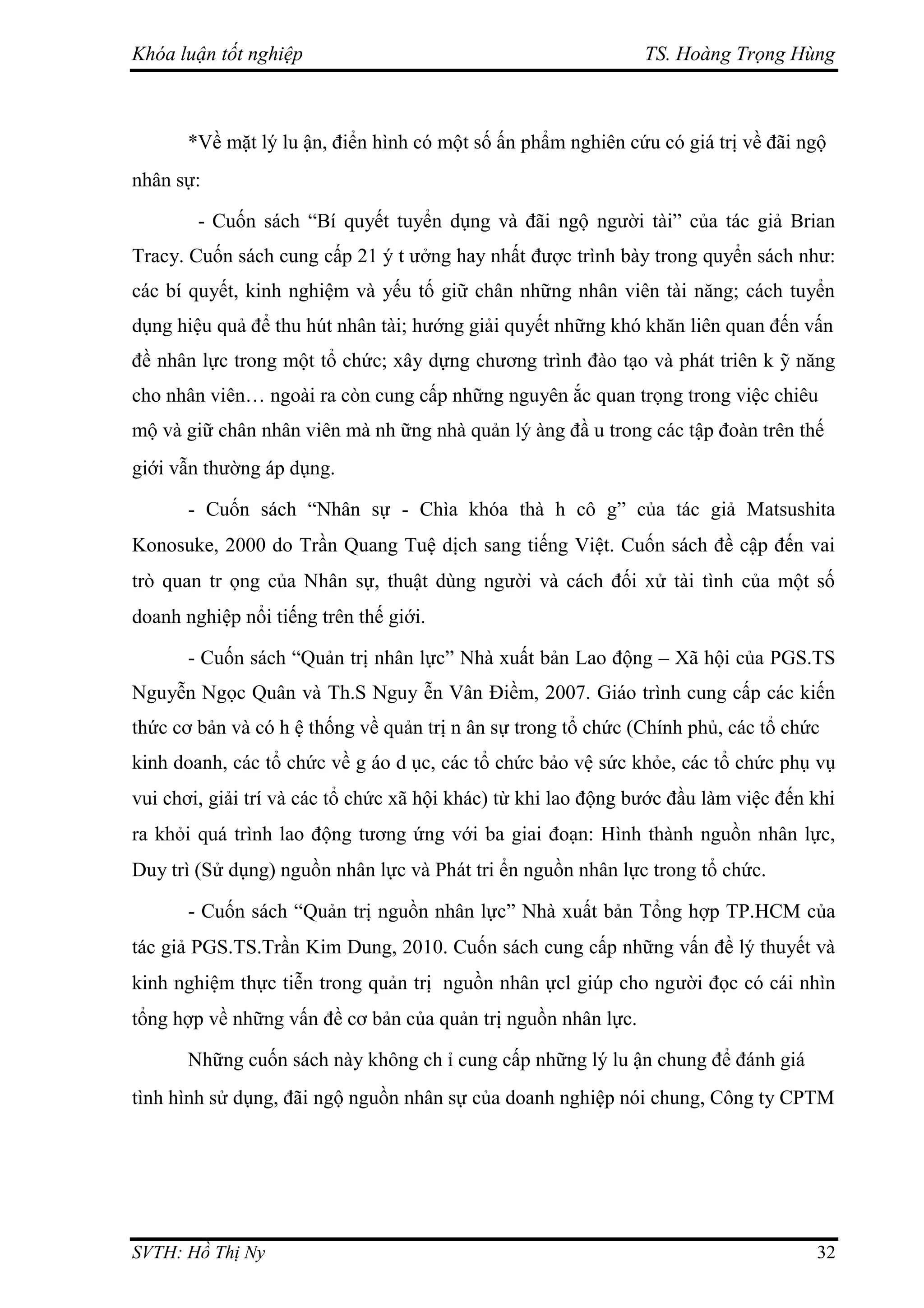 Khóa luận về chính sách đãi ngộ nhân sự tại công ty | DOC