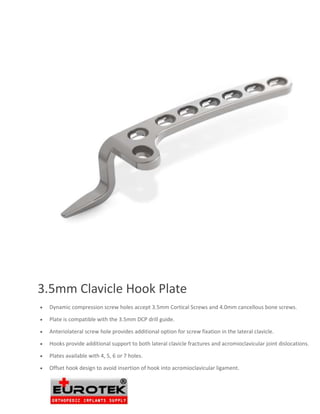 Clavicle Hook Plate | PDF