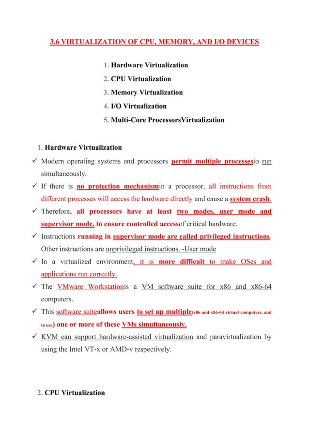 Virtualize of IO Devices .docx | Computing | Technology & Computing
