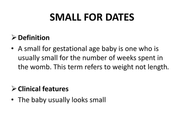 3. SMALL FOR DATES.pptx | Pregnancy | Reproductive Health