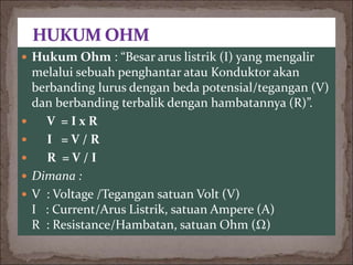 3. TAHANAN KAWAT DAN HUKUM OHM.ppt