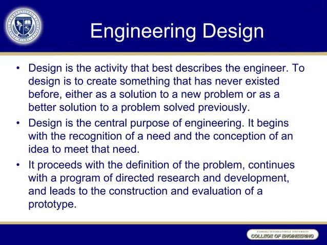 3.2 Managing Engineering Design.ppt | Civil Engineering Industry ...
