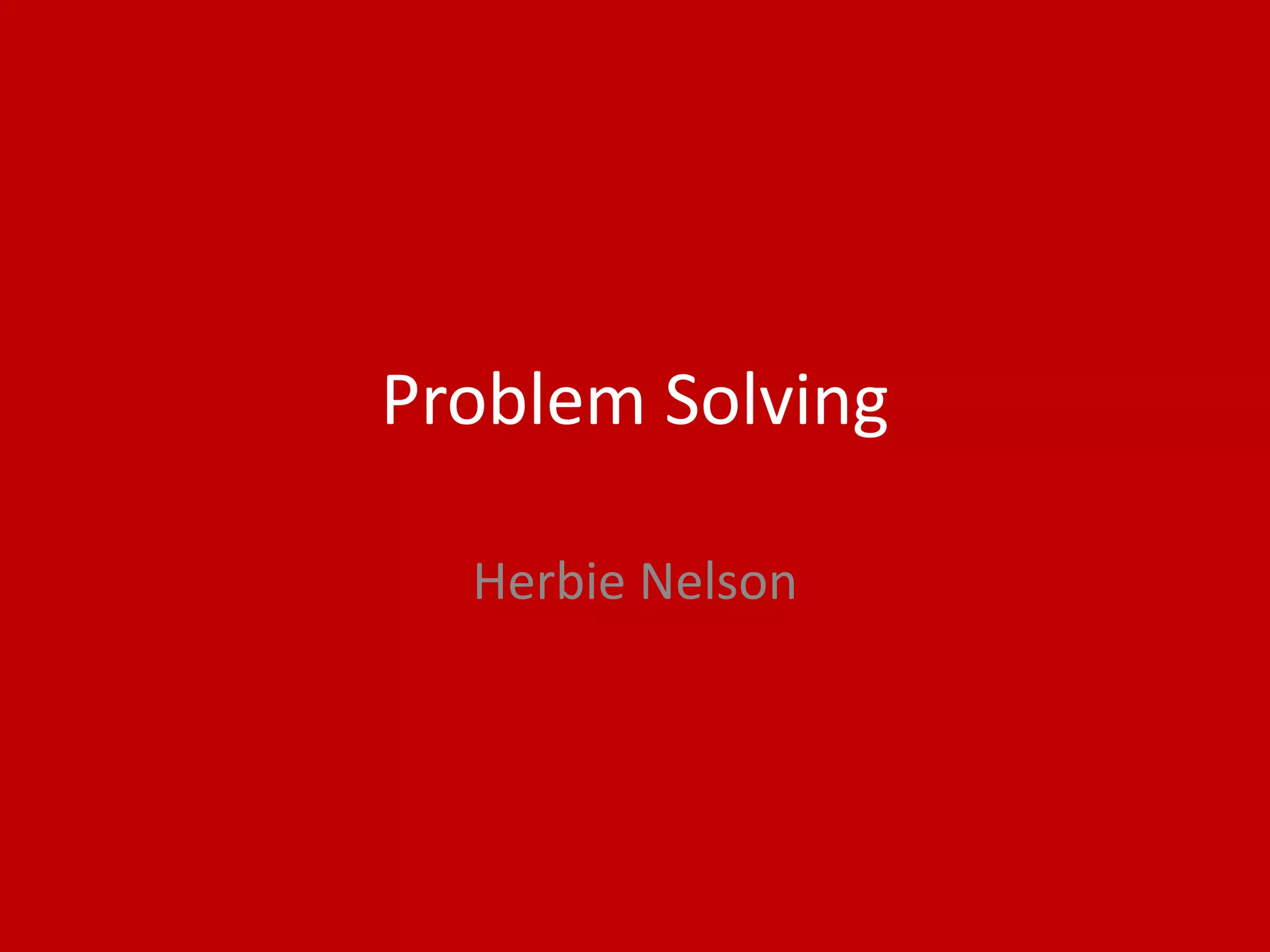 Problem Solving FMP | PPT
