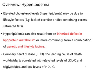 3. Drugs for Hyperlipidemia 3.pptx | Endocrine and Metabolic Diseases | Diseases and Conditions