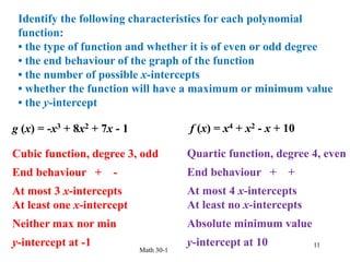 3.1 Characteristics of Polynomial Functions.pptx | Physics | Science