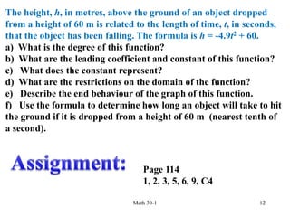 3.1 Characteristics of Polynomial Functions.pptx