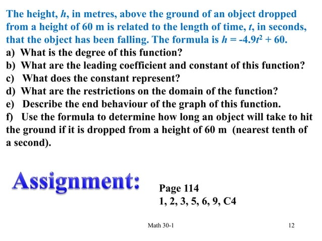 3.1 Characteristics of Polynomial Functions.pptx | Physics | Science