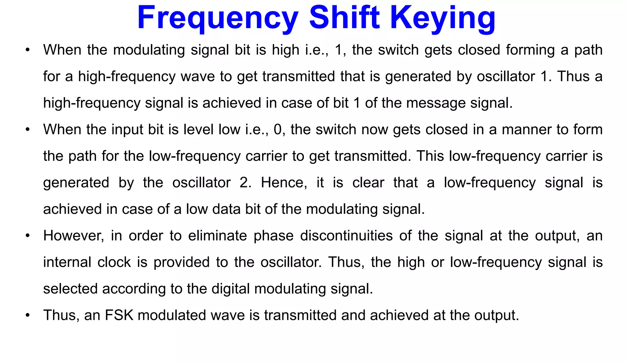3.4_OOK systems – ASK, FSK, PSK, BPSK, QPSK, applications of Data ...