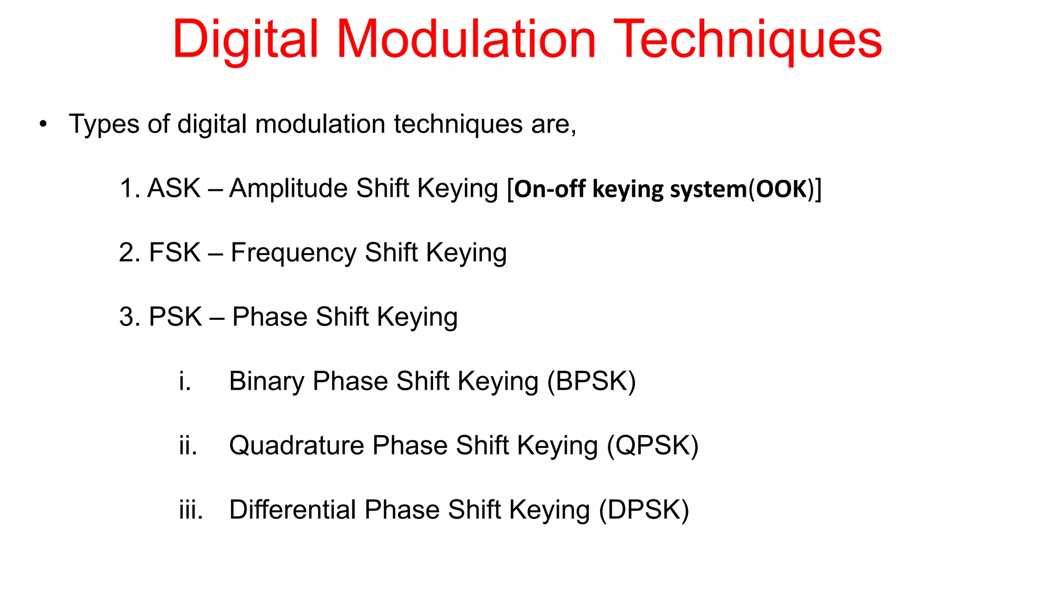 3.4_OOK systems – ASK, FSK, PSK, BPSK, QPSK, applications of Data communication.pptx