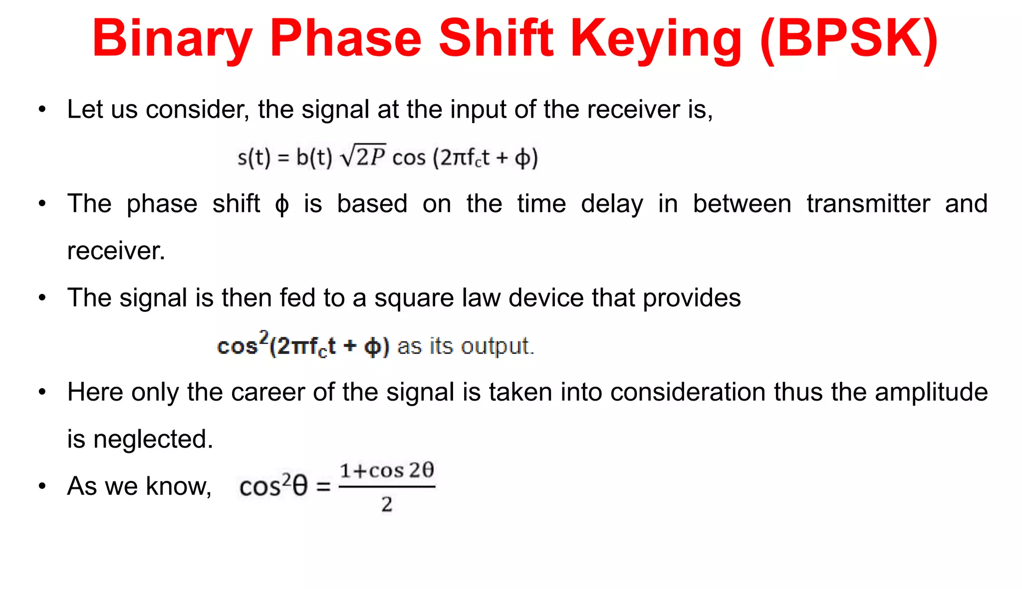 3.4_OOK systems – ASK, FSK, PSK, BPSK, QPSK, applications of Data ...