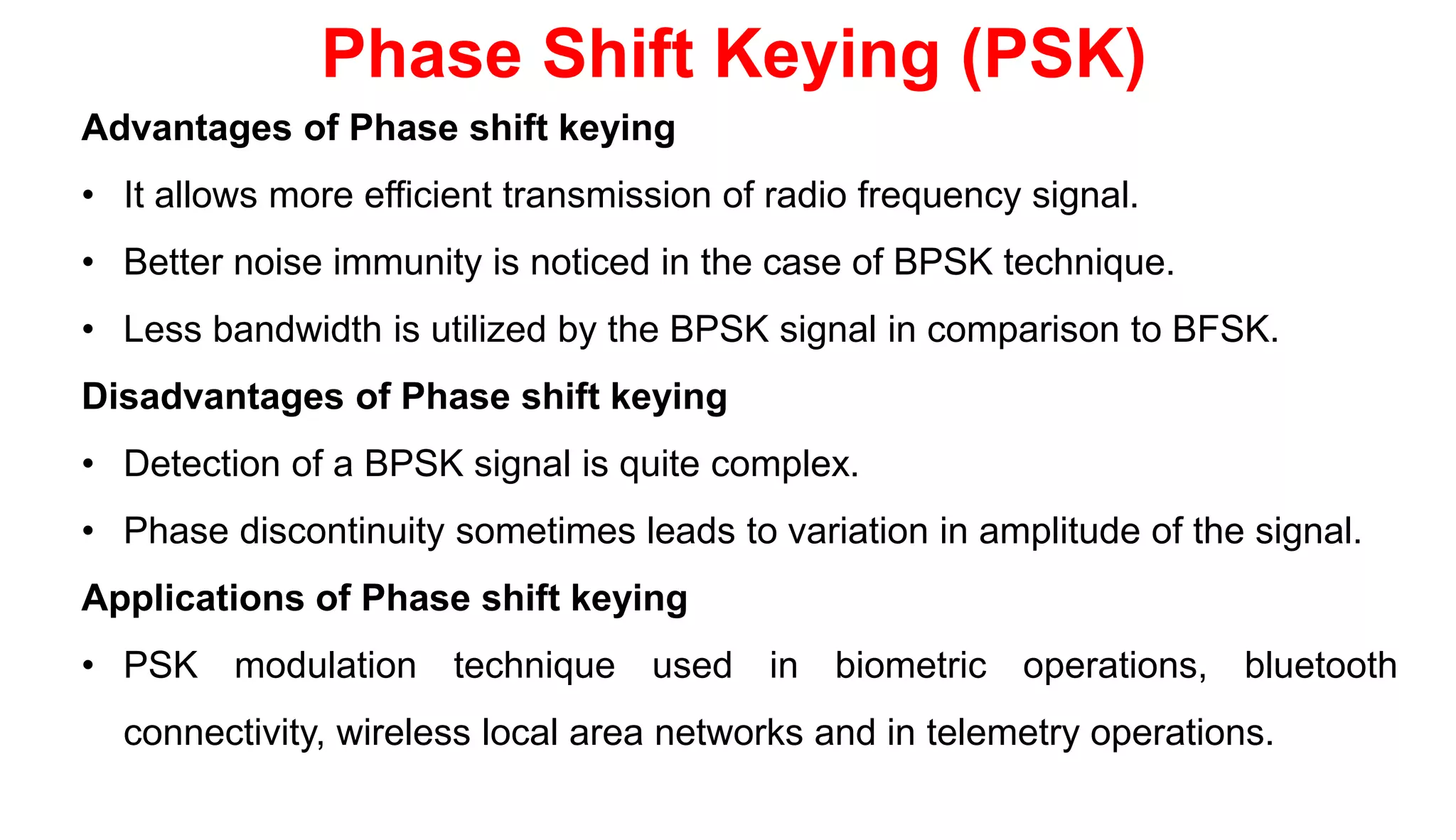 3.4_OOK systems – ASK, FSK, PSK, BPSK, QPSK, applications of Data ...