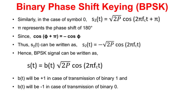 3.4_OOK systems – ASK, FSK, PSK, BPSK, QPSK, applications of Data ...