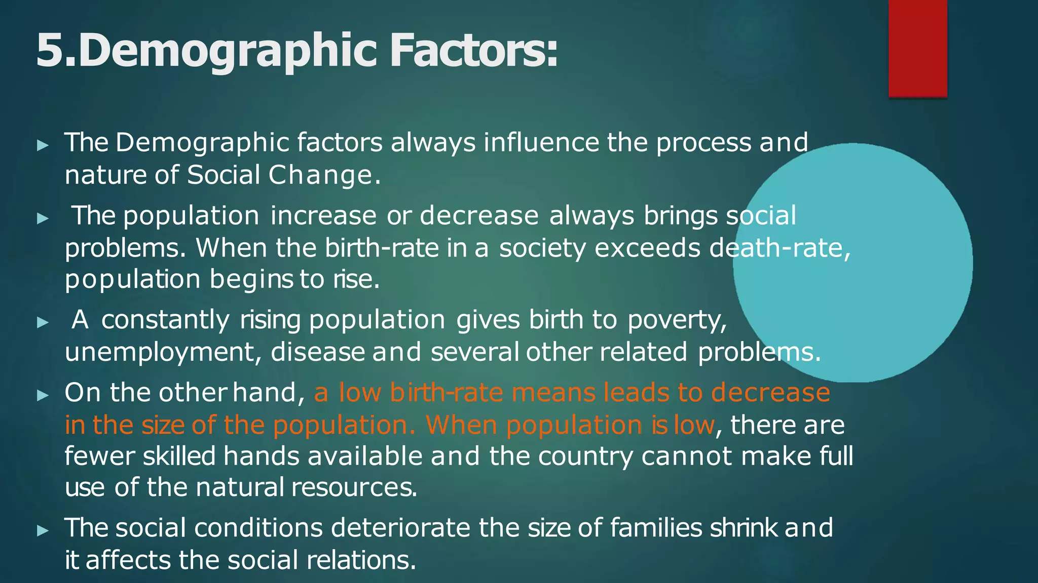 3. Factors Influencing Social Change.pptx | Geography | Science