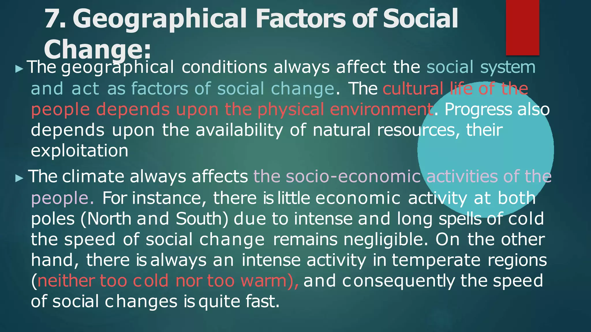 3. Factors Influencing Social Change.pptx | Geography | Science