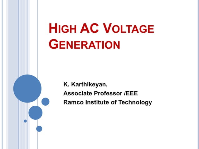 High AC Voltage Generation.pptx | Radio Control | Hobbies & Interests