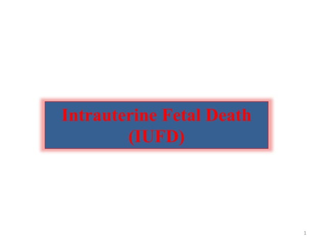 3.Intrauterine Fetal Death (IUFD).pptx | Pregnancy | Reproductive Health