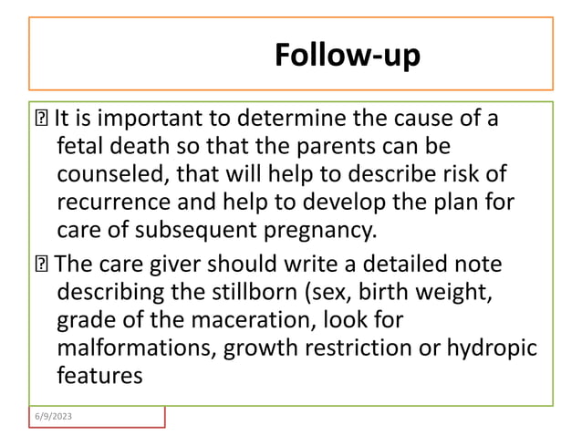 3.Intrauterine Fetal Death (IUFD).pptx | Pregnancy | Reproductive Health