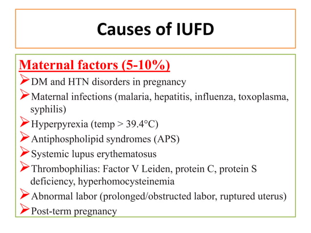3.Intrauterine Fetal Death (IUFD).pptx | Pregnancy | Reproductive Health