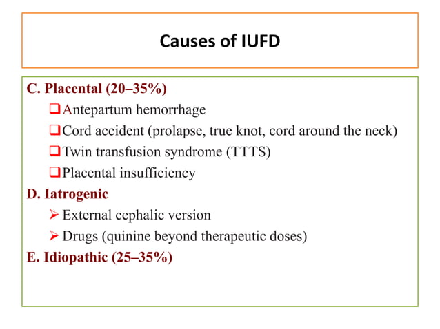 3.Intrauterine Fetal Death (IUFD).pptx | Pregnancy | Reproductive Health