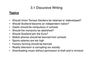 3.1 Discursive Writing | PDF