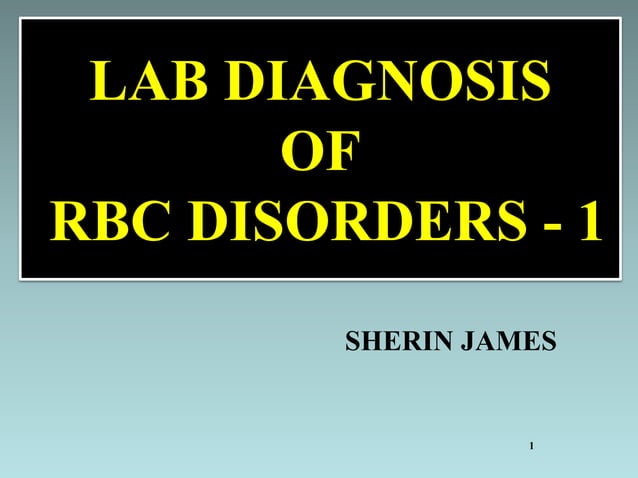 RBC DISORDERS.ppt