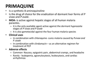 3.PHARMACOLOGY II - Antiprotozoal Drugs.pptx