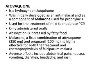 3.PHARMACOLOGY II - Antiprotozoal Drugs.pptx