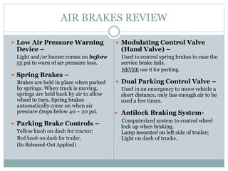 Air Brakes System Review | PPSX