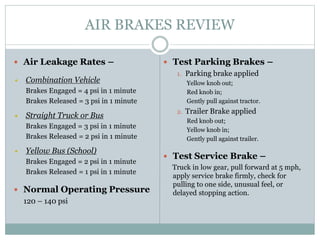 Air Brakes System Review | PPSX