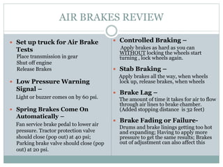 Air Brakes System Review | PPSX