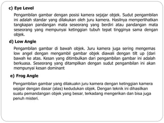 Teknik pergerakan kamera saat pengambilan gambar bergerak.pptx